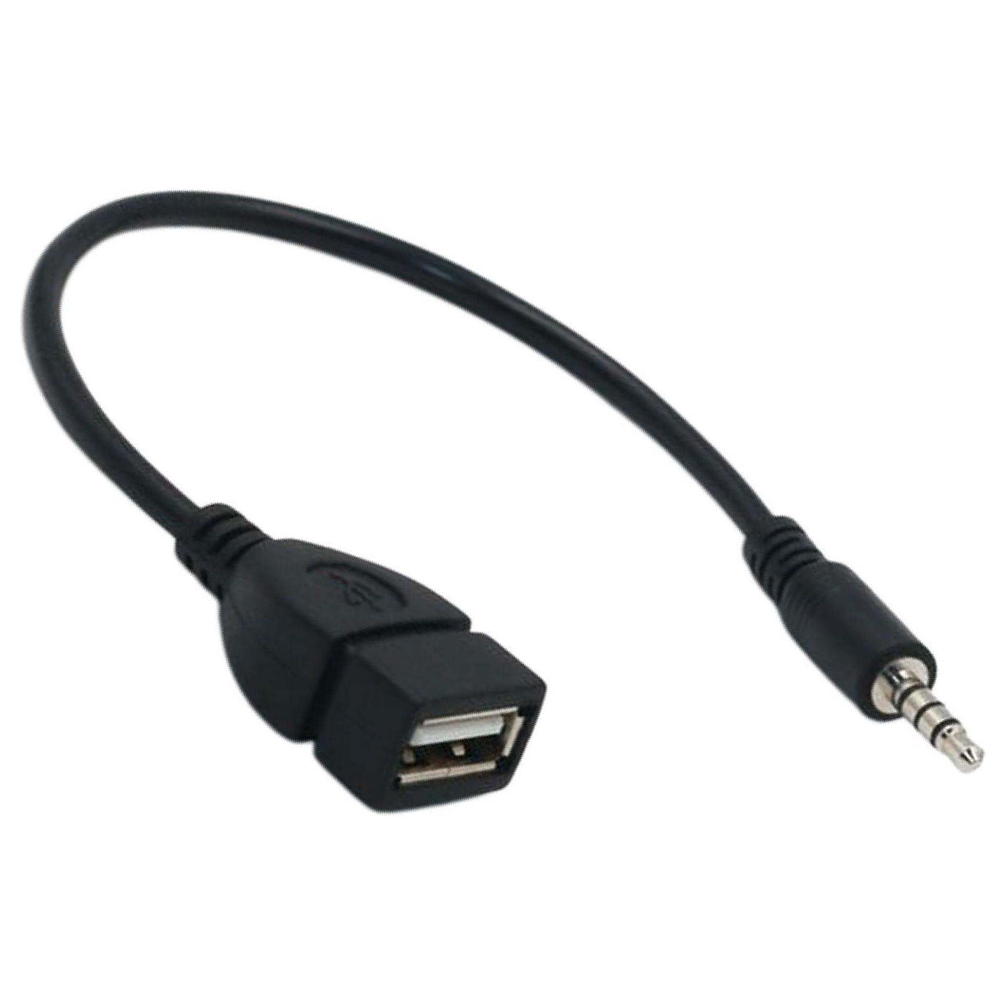 chidgrass Black 3.5mm Male Audio to USB Female OTG Converter Adapter ...