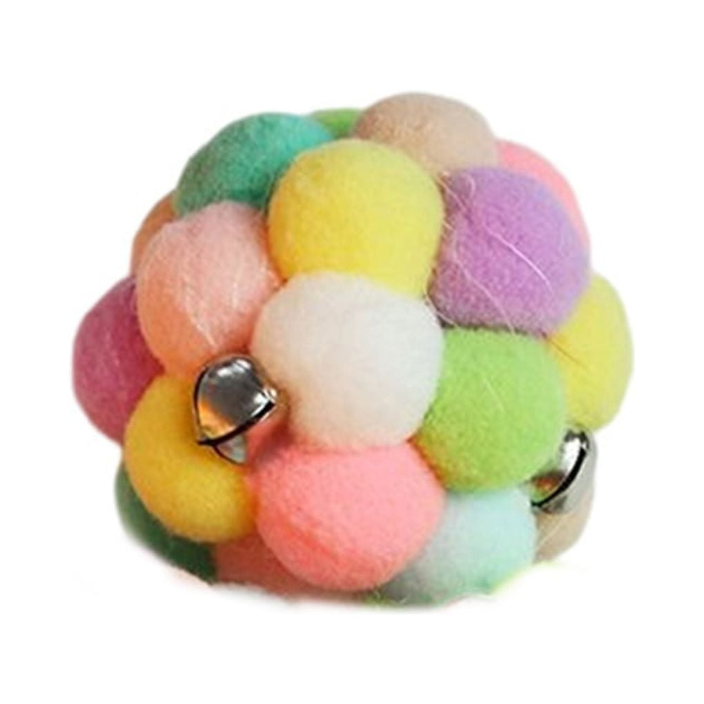 chidgrass Cat Toy Ball Interactive Funny Bell Stuffy Plush Plush Balls ...