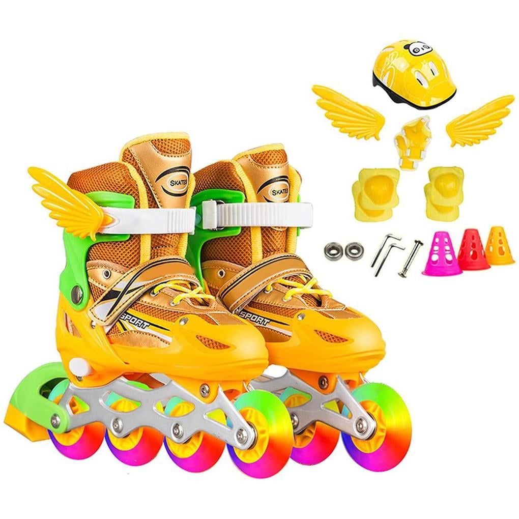 chidgrass Children's Skate Set Illuminating Roller Skates Comfortable ...