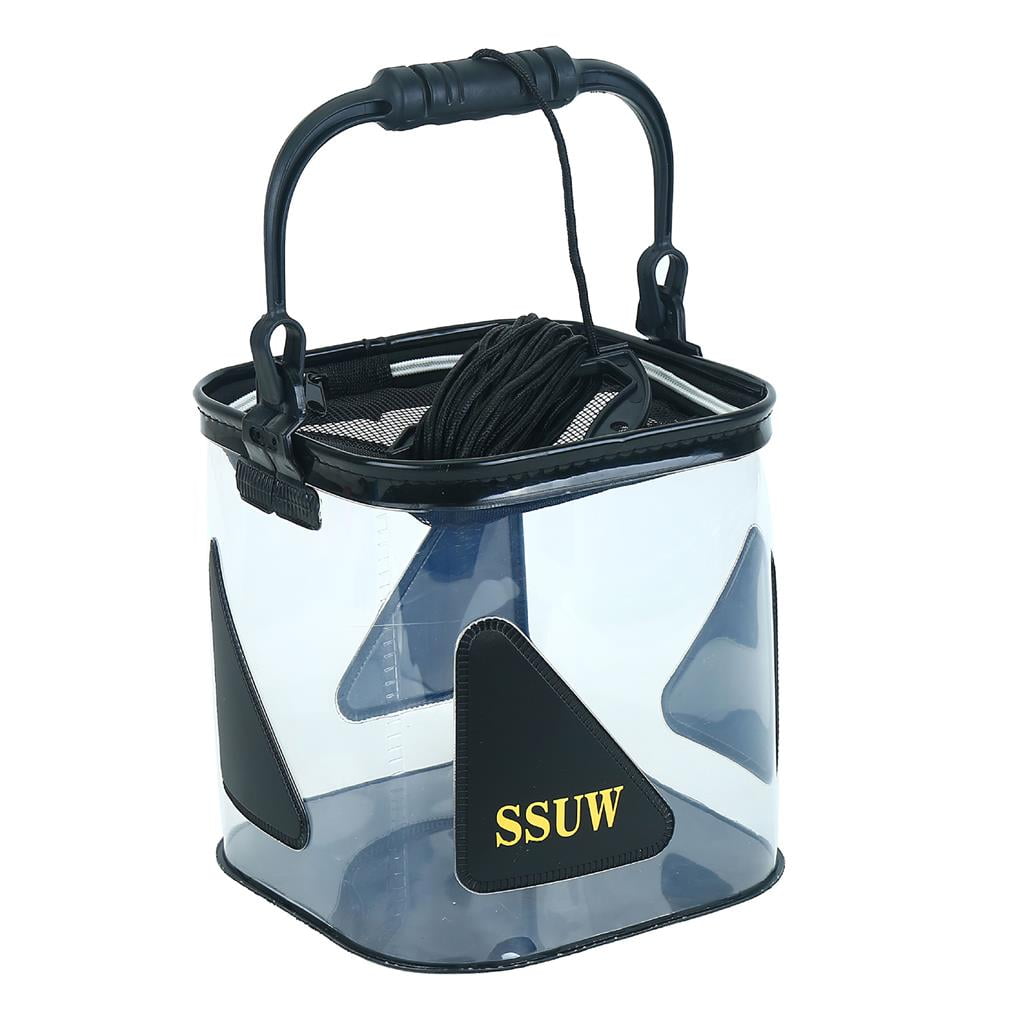 chidgrass EVA Fishing Bag 12L Transparent Fishing Bucket Strong Live ...
