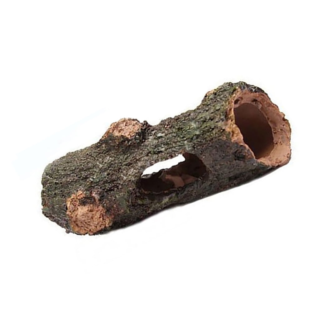 chidgrass Fish Tank Decor Resin Unique Design Fake Trunk Hiding Place ...