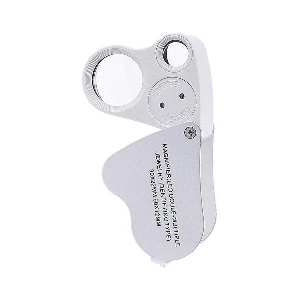 chidgrass Handheld 60X 30X Magnifying Glass Portable Currency Coin ...