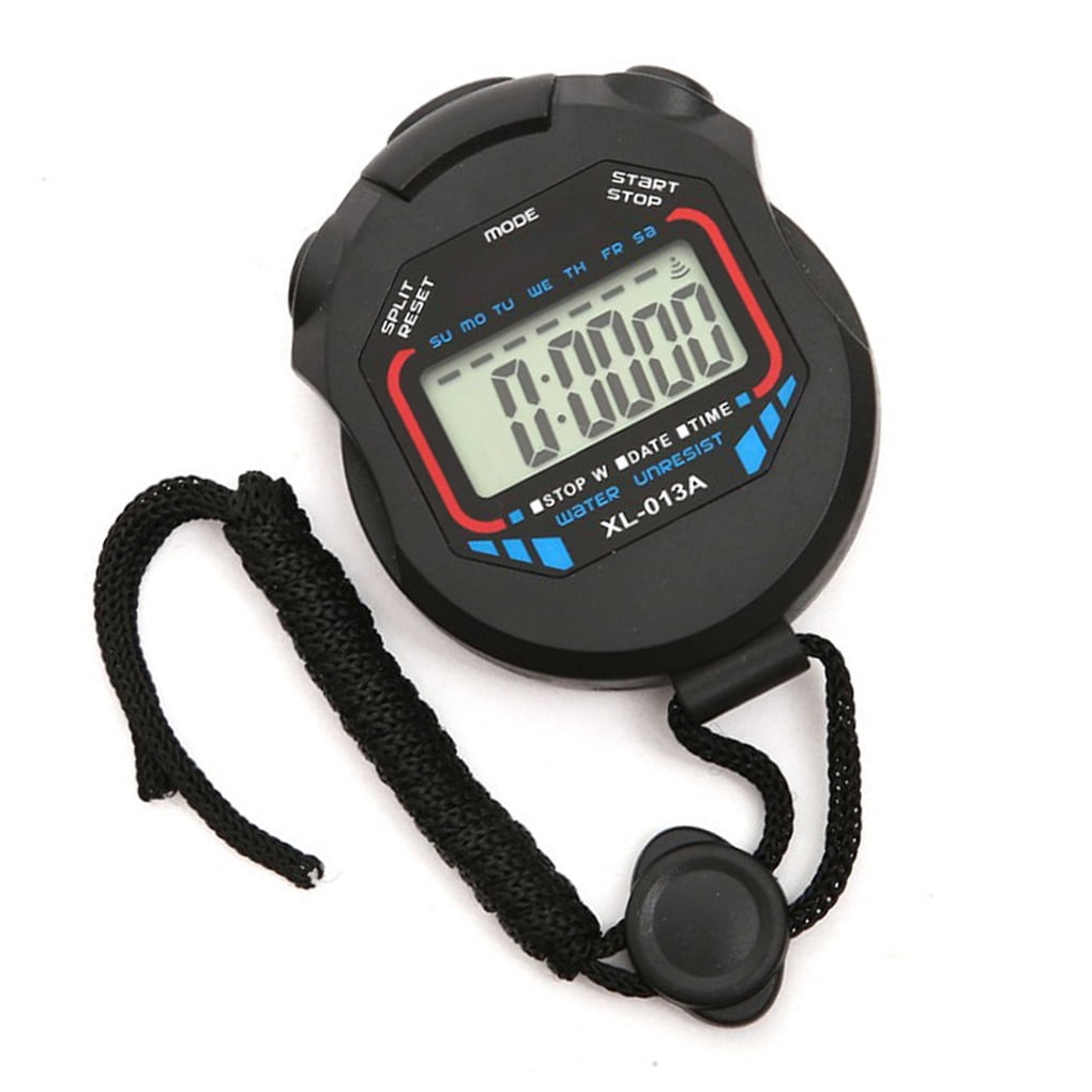chidgrass Sports Digital Stopwatch with Wristband Calendar Waterproof ...