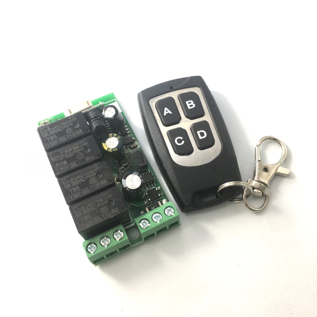 chidgrass Universal DC 12V Electric Receiver 4 Button Remote Control ...
