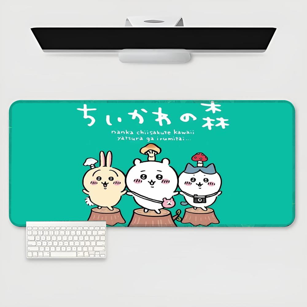 chiikawa Mouse Pad Waterproof Mat Natural Rubber Desk Rug PC Desk Mats ...