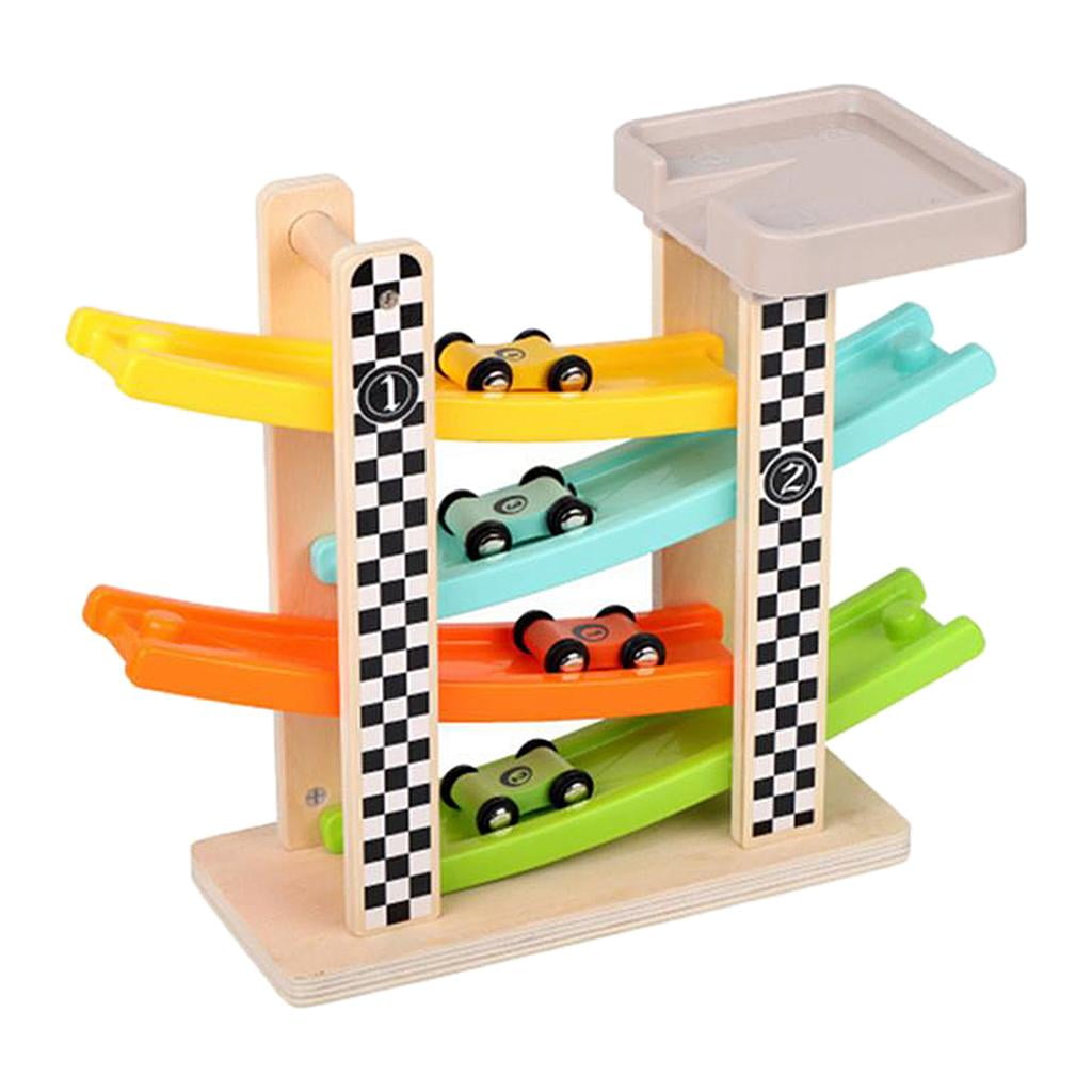children montessori Wooden Ladder Gliding Car Wooden toys Educational ...