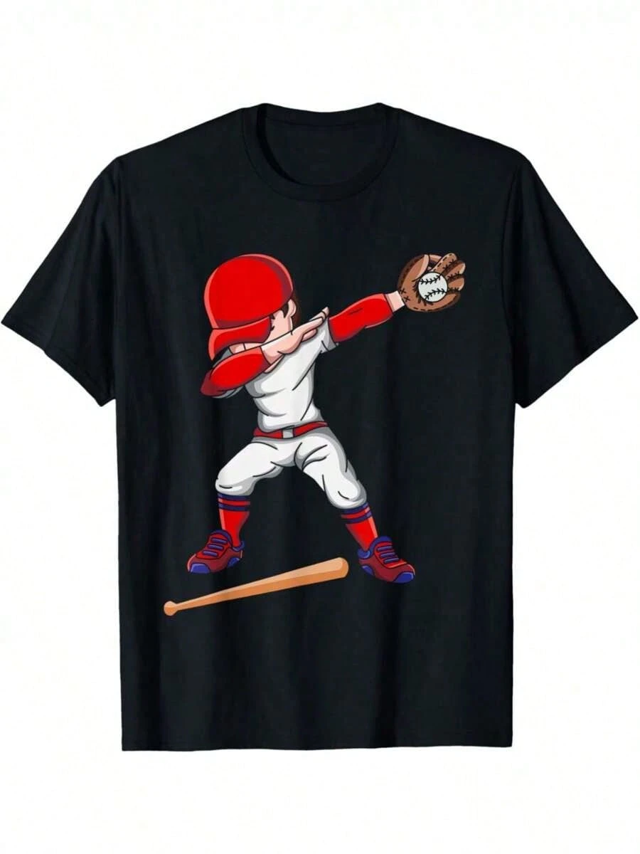 children’s wear Boy's Sporty Dabbing Baseball Player Athlete T-Shirt ...