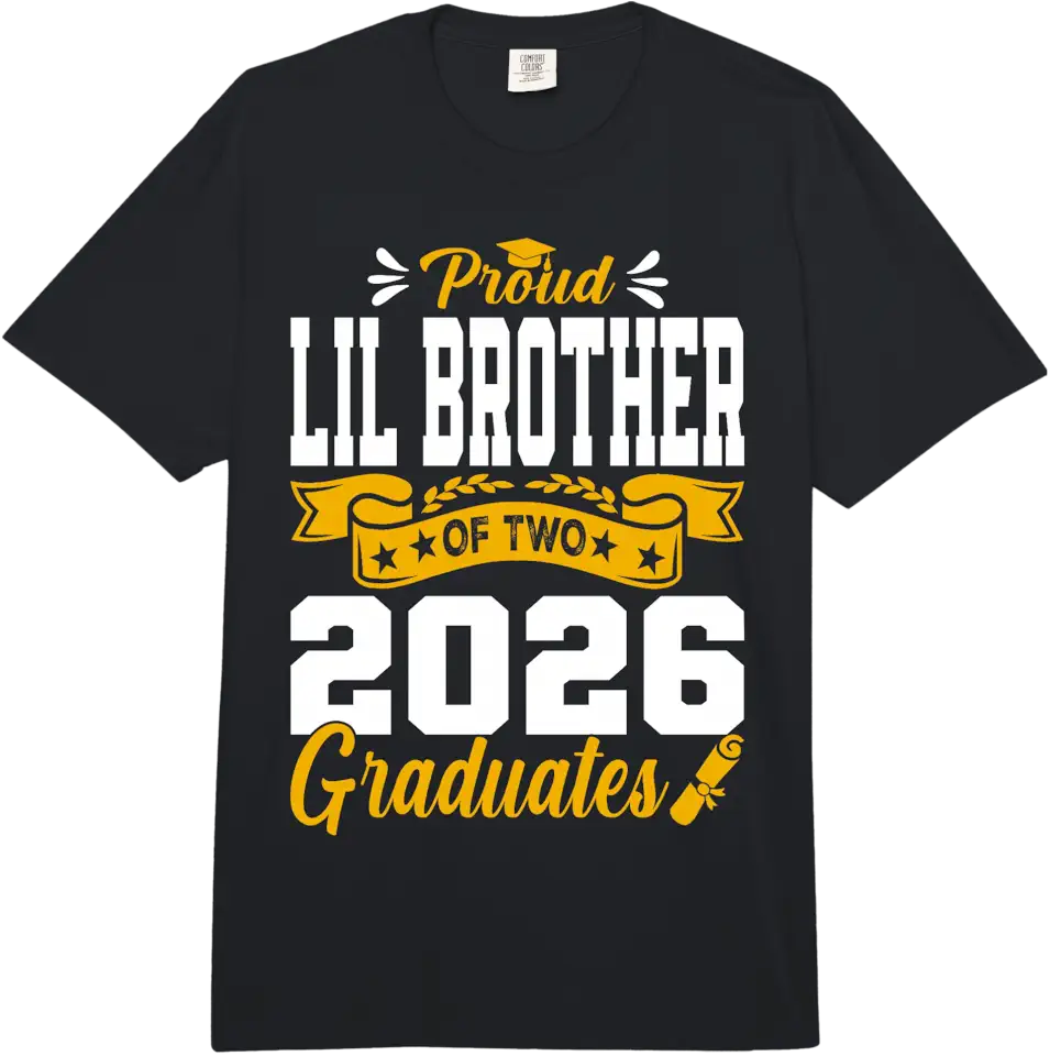 children’s wear Boys' Casual Proud Lil Brother 2026 Graduation Graphic ...