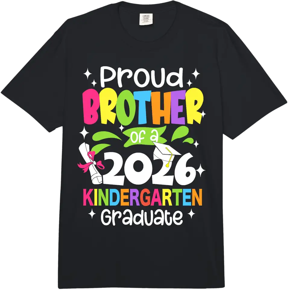 children’s wear Boys' Colorful Proud Brother 2026 Kindergarten Graduate ...