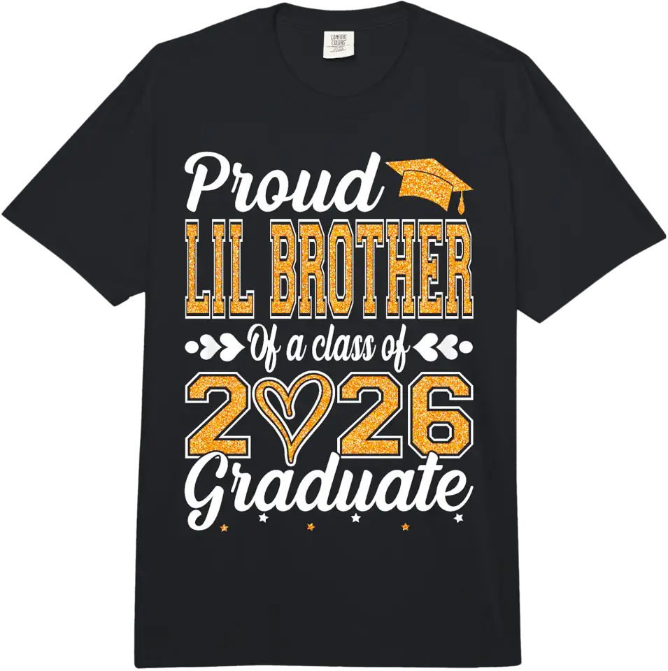 children’s wear Boys' Proud Lil Brother Class of 2026 Graduation T ...