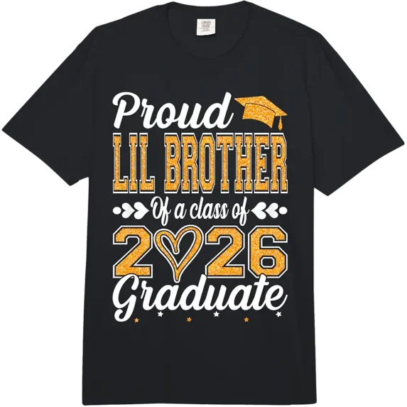 children’s wear Boys' Proud Lil Brother Class of 2026 Graduation T ...