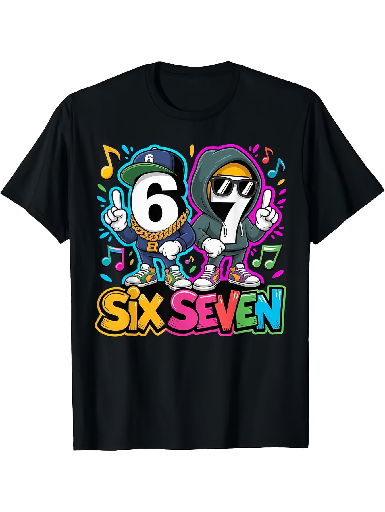 children’s wear Cool Hip Hop Six Seven Numbers Musical Birthday T-Shirt ...