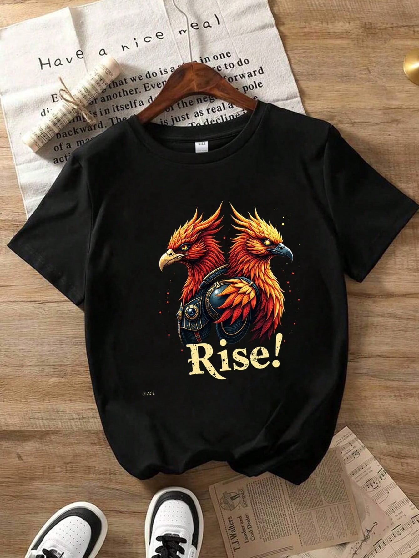 children’s wear Cool Phoenix Fire Bird Rise Graphic T-Shirt for Kids ...