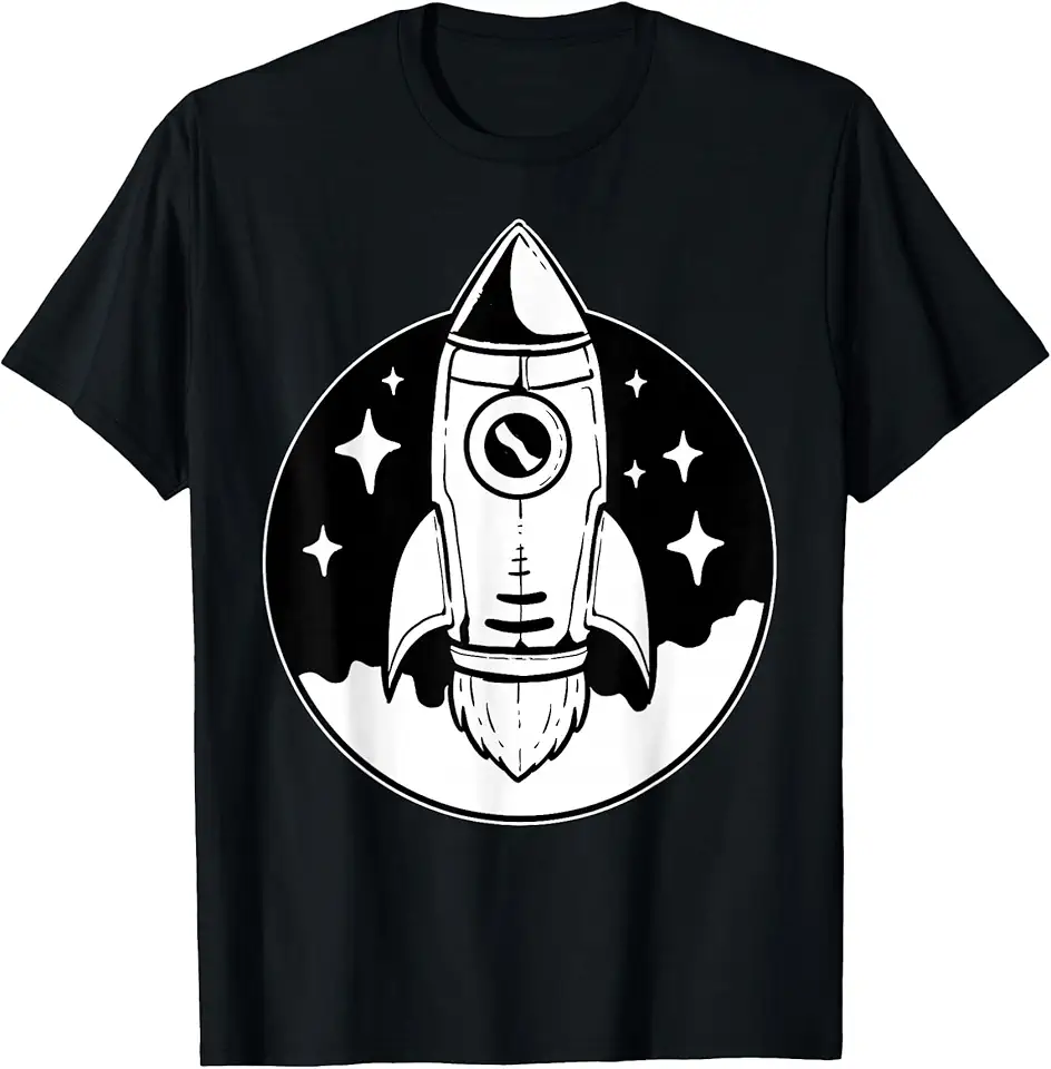children’s wear Cool Retro Rocket Ship Space Exploration Graphic T ...