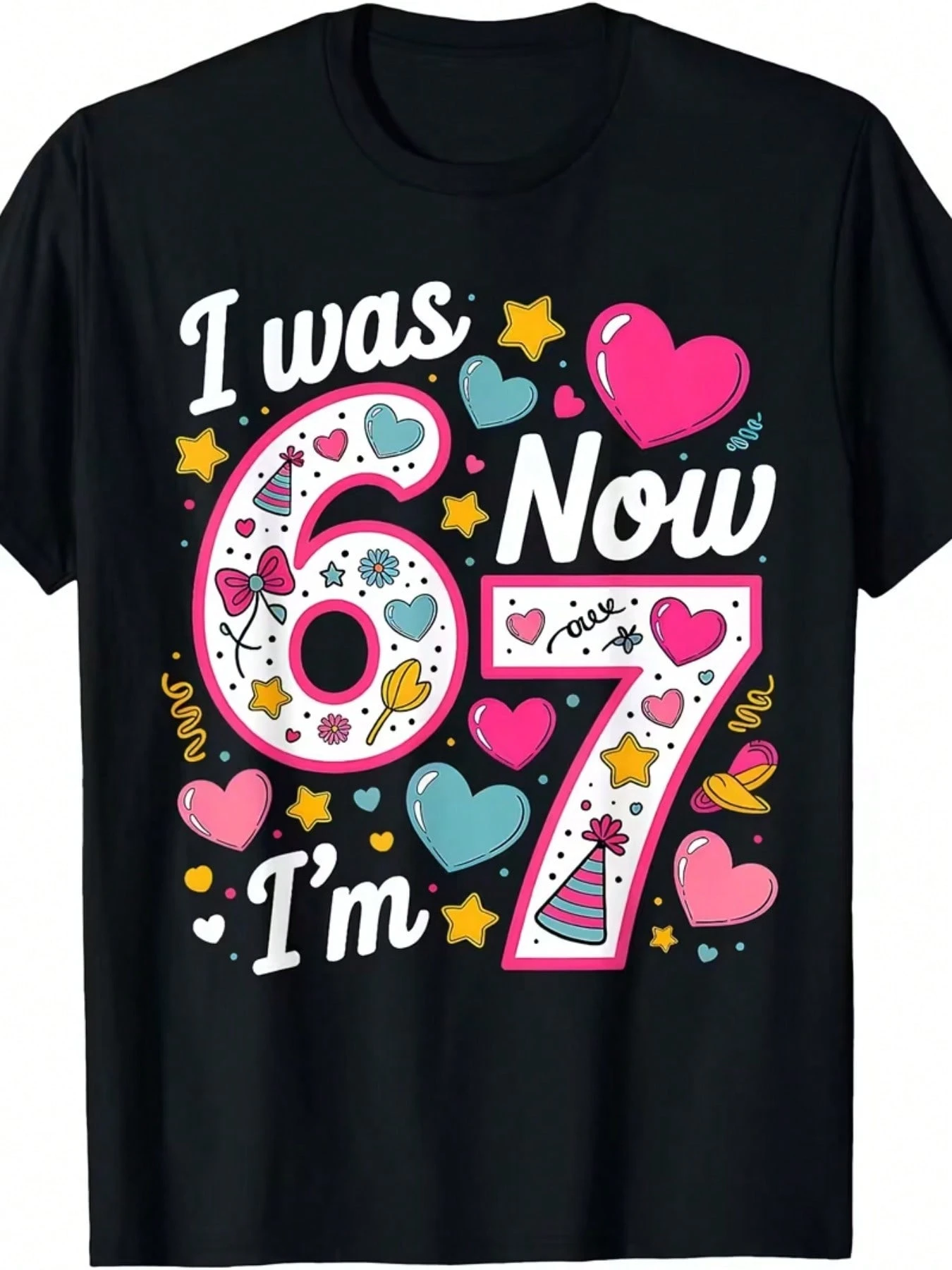 children’s wear Cute 7th Birthday Shirt for Girls I Was 6 Now I'm 7 ...