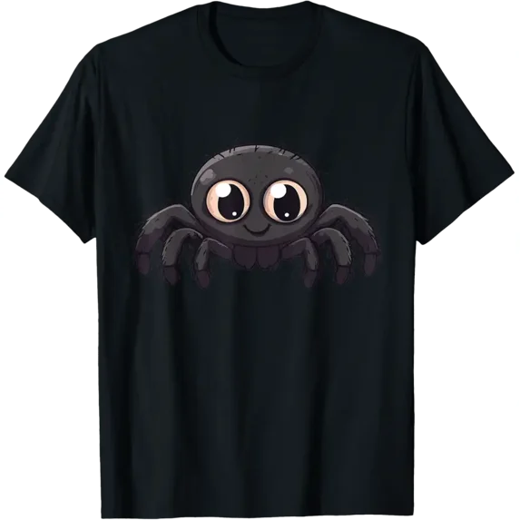 children’s wear Cute Happy Cartoon Black Spider Graphic T-Shirt for ...