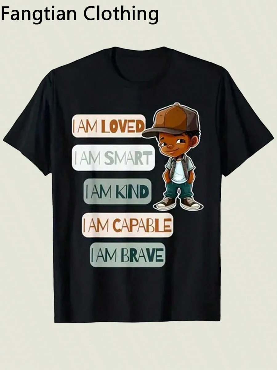 children’s wear Cute Kids Boys Positive Affirmations Graphic T-Shirt I ...