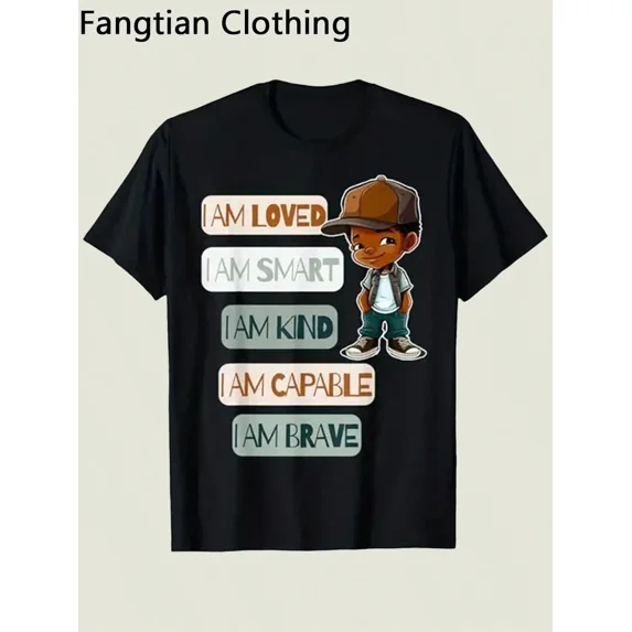 children’s wear Cute Kids Boys Positive Affirmations Graphic T-Shirt I ...