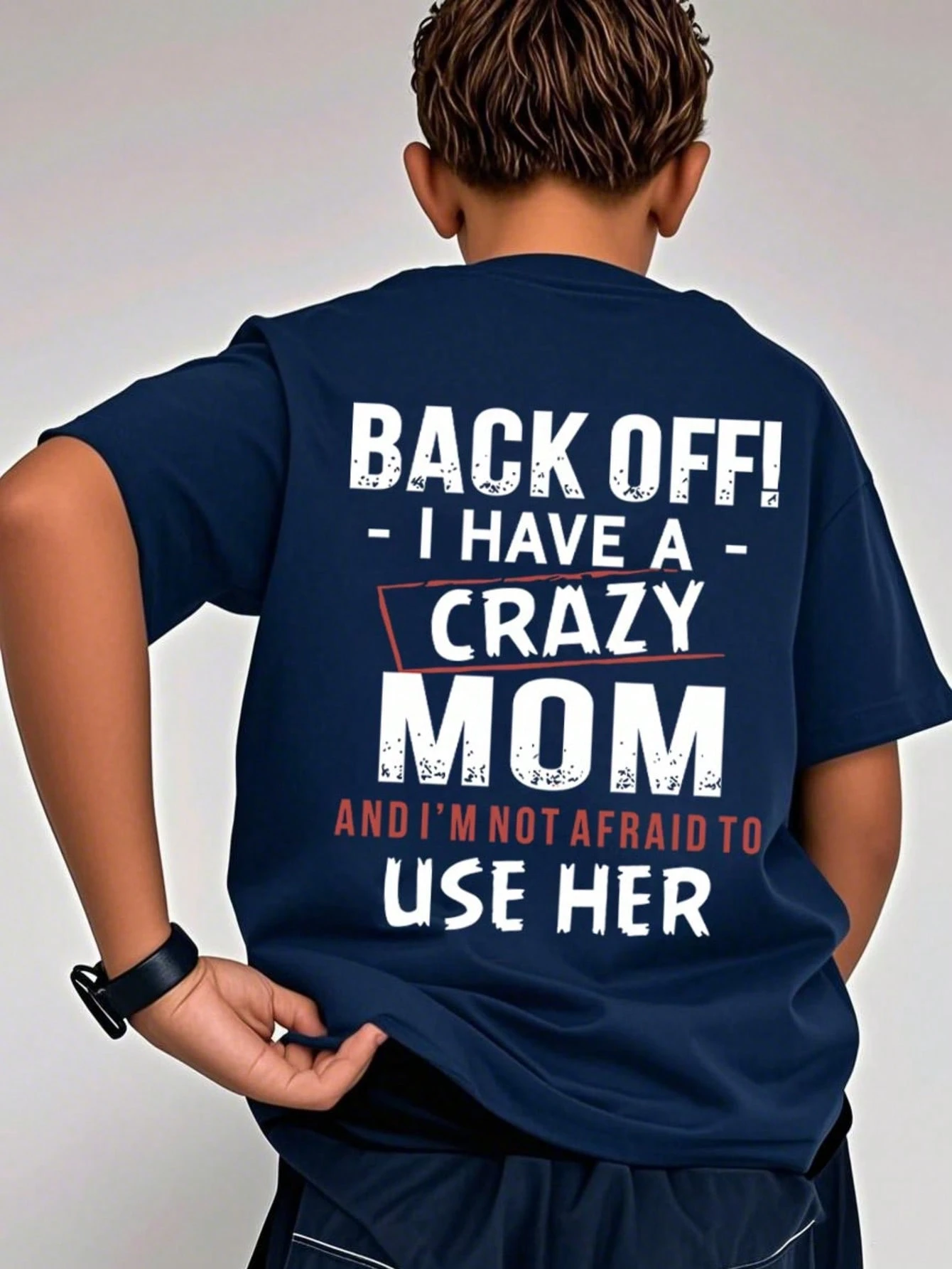 children’s wear Funny Boys' Graphic T-Shirt, 'Back Off I Have A Crazy ...