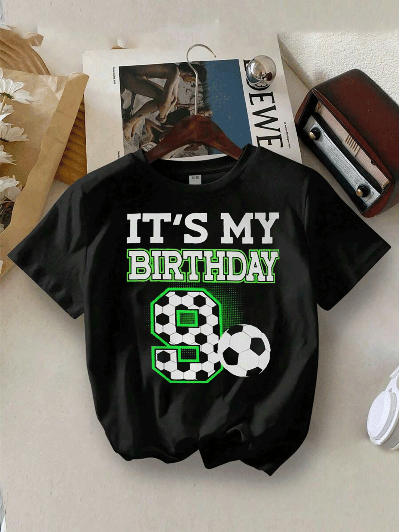children’s wear Funny Soccer 9th Birthday Shirt for Kids Boys Girls, It ...