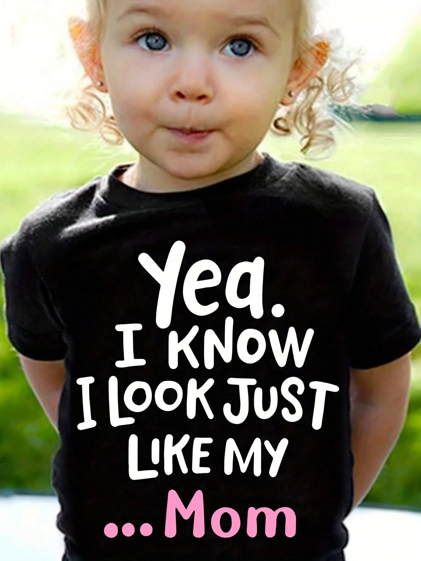 children’s wear Girl's Cute Funny Like My Mom Quote Graphic T-Shirt ...
