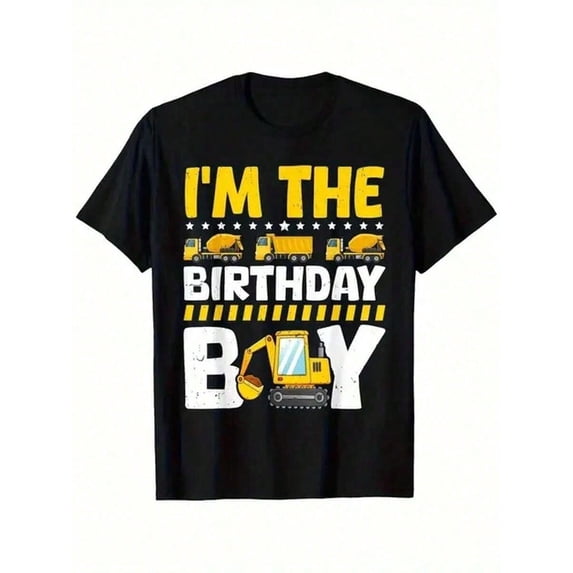 children’s wear I'm The Birthday Boy Construction T-Shirt, Cute ...