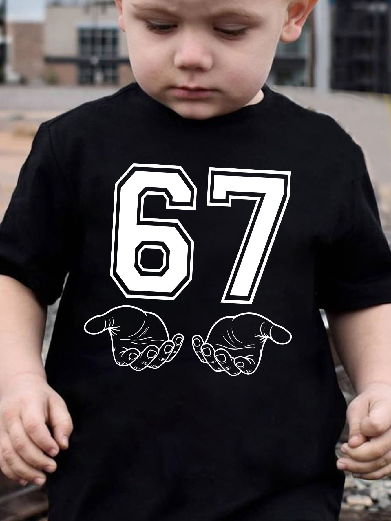 children’s wear Kids Boys Retro Number 67 Graphic T-Shirt Funny Cartoon ...