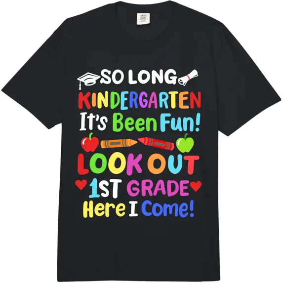 children’s wear Kids Colorful Kindergarten To 1st Grade Graduation T ...
