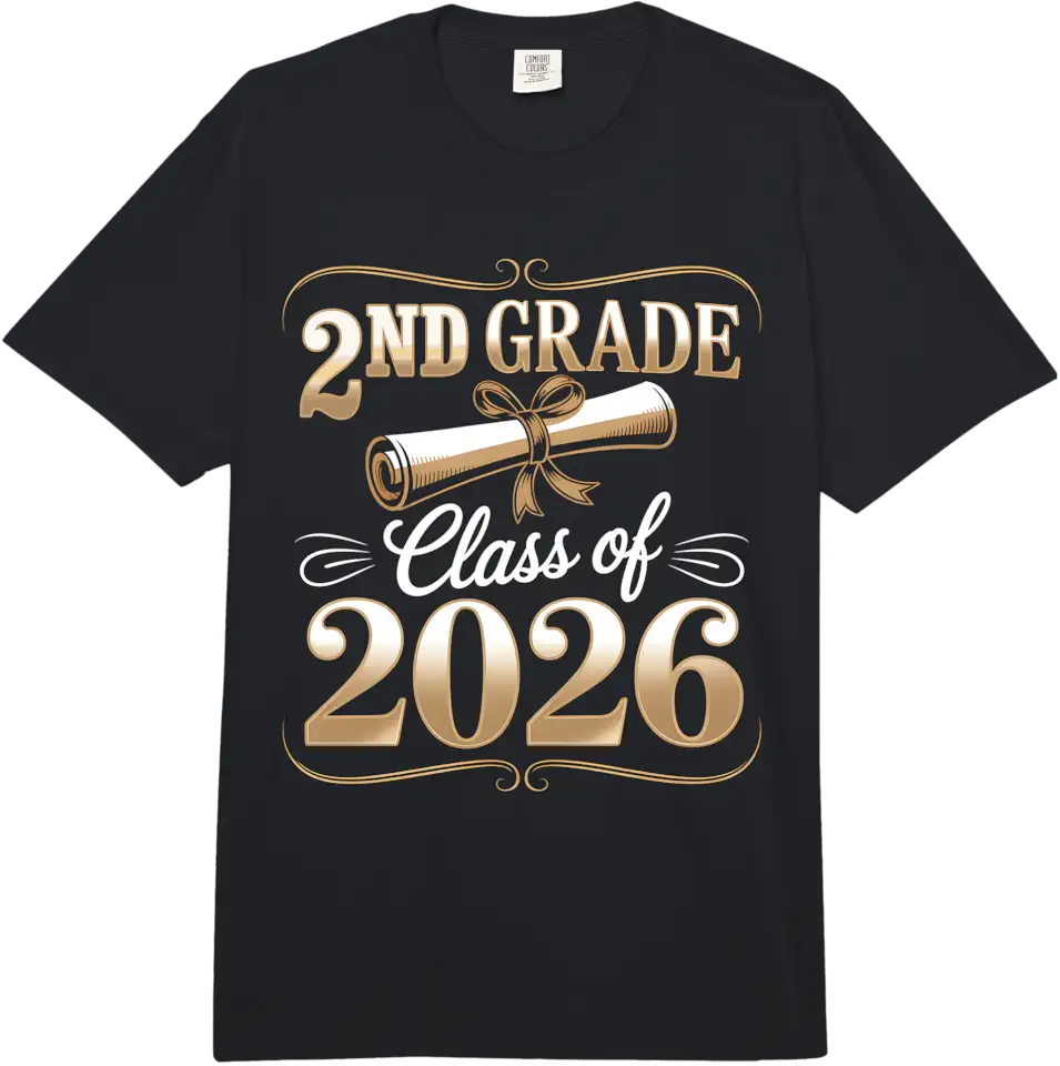 children’s wear Kids Fun Graduation 2nd Grade Class of 2026 Graphic T ...