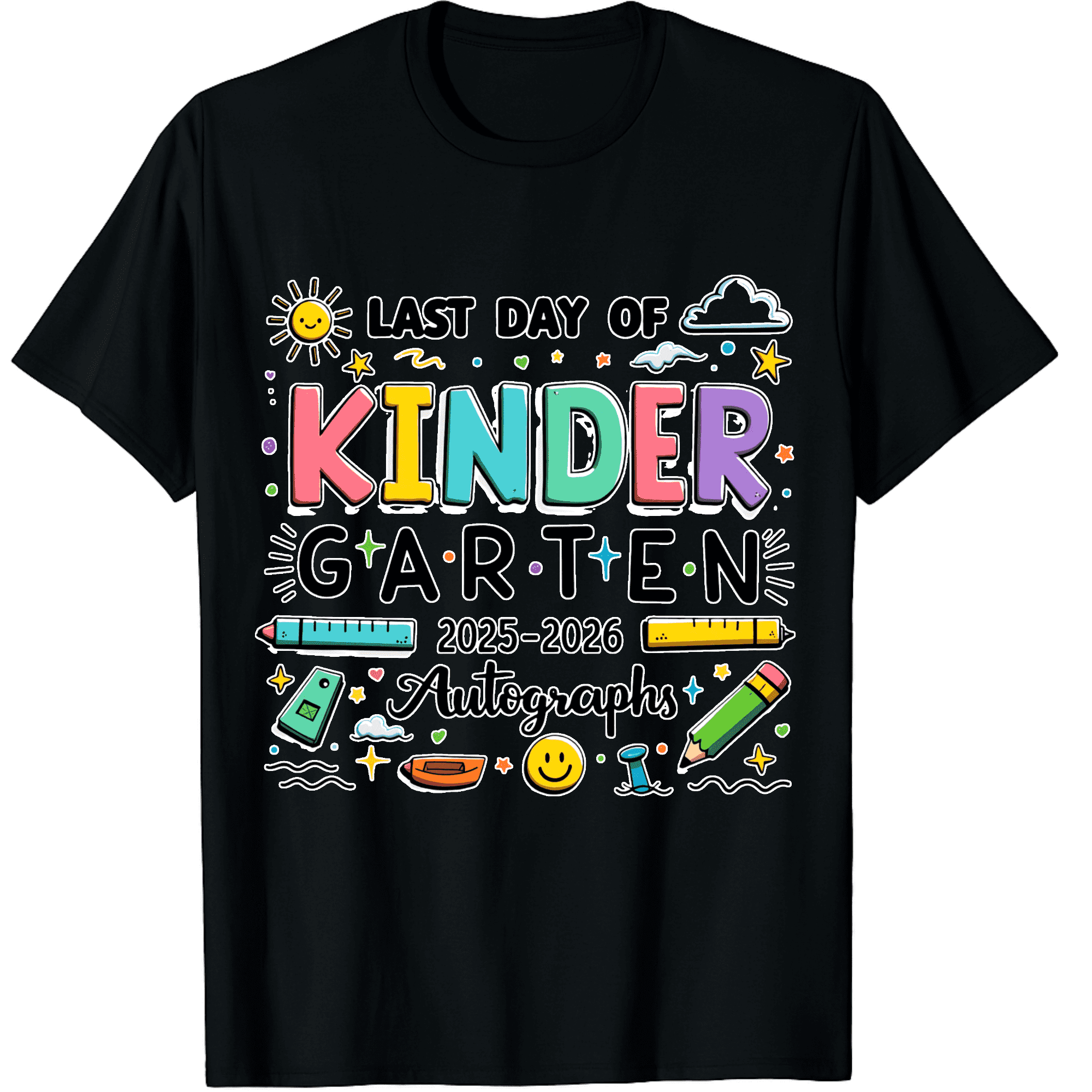 children’s wear Kids' Last Day Kindergarten 2025-2026 Autograph School ...