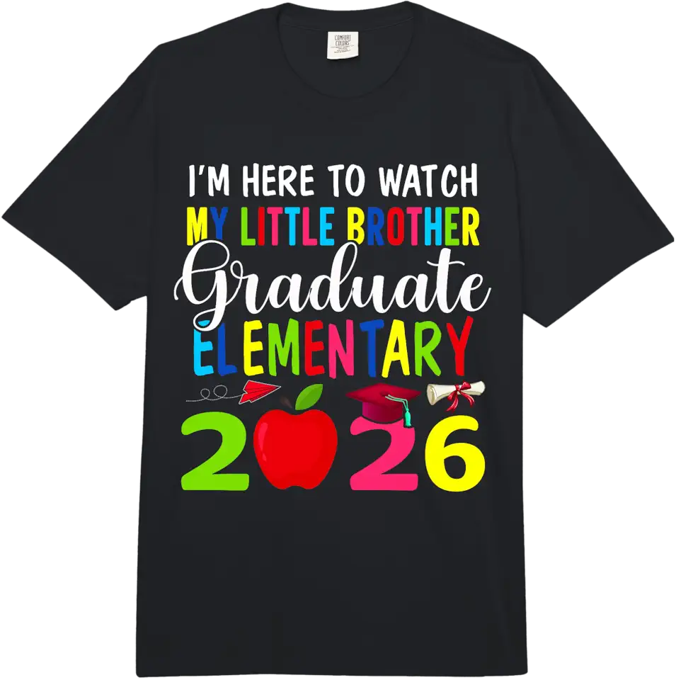 children’s wear Kids Little Brother Elementary Graduation 2026 T-Shirt ...