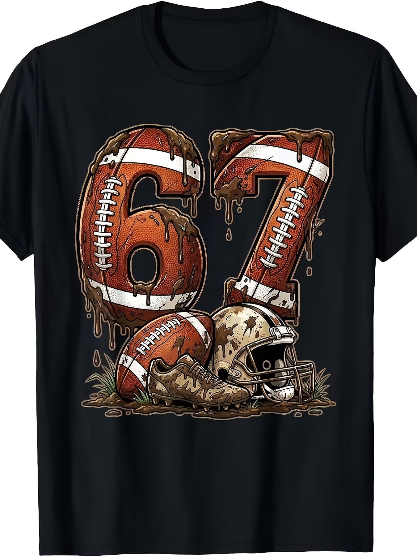 children’s wear Kids Muddy Football Graphic T-Shirt Boys Retro American ...