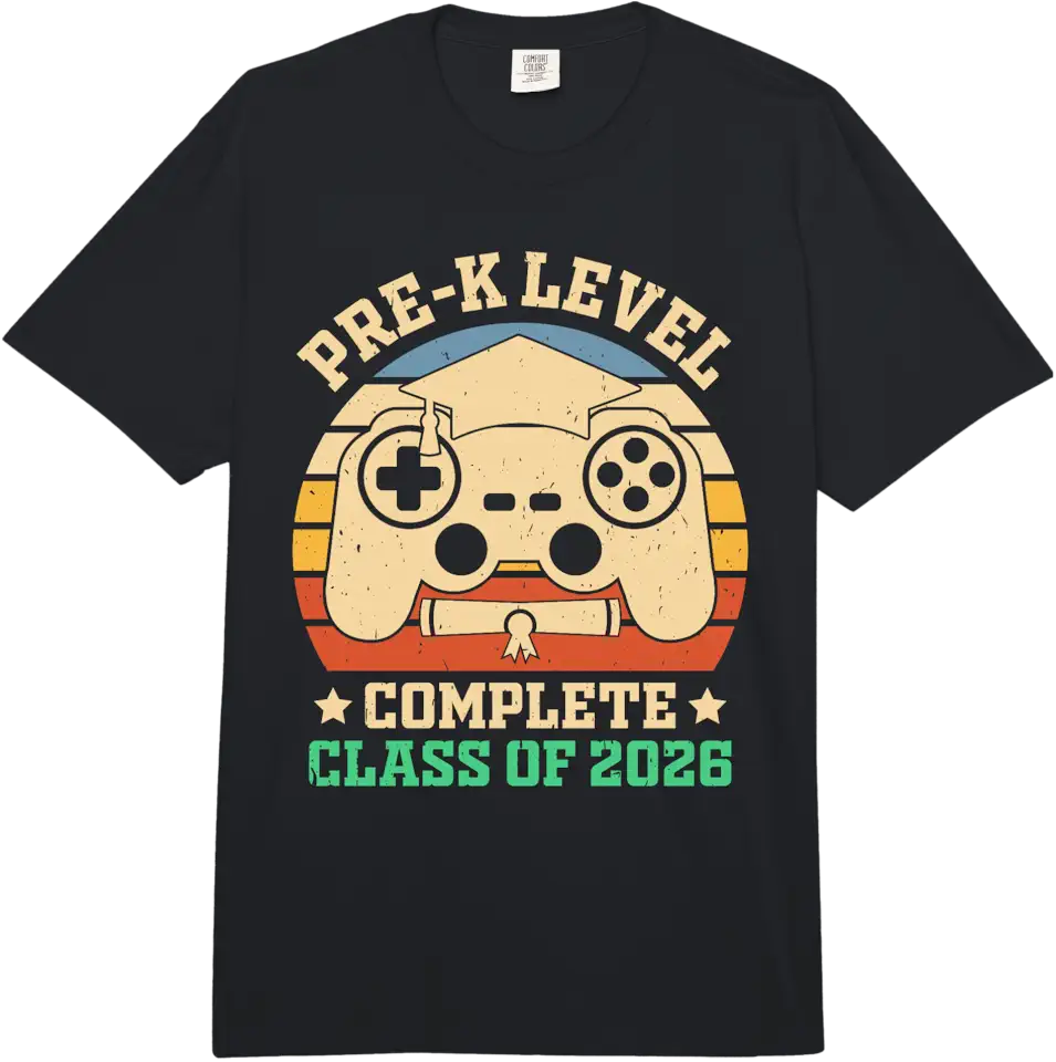 children’s wear Kids Retro Vintage Pre-K Level Complete Gamer T-Shirt ...