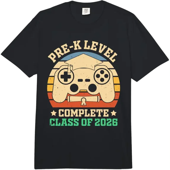 children’s wear Kids Retro Vintage Pre-K Level Complete Gamer T-Shirt ...