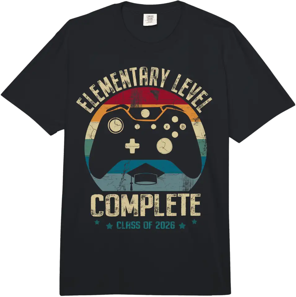 children’s wear Kids' Vintage Elementary School Graduation Gamer 2026 T ...