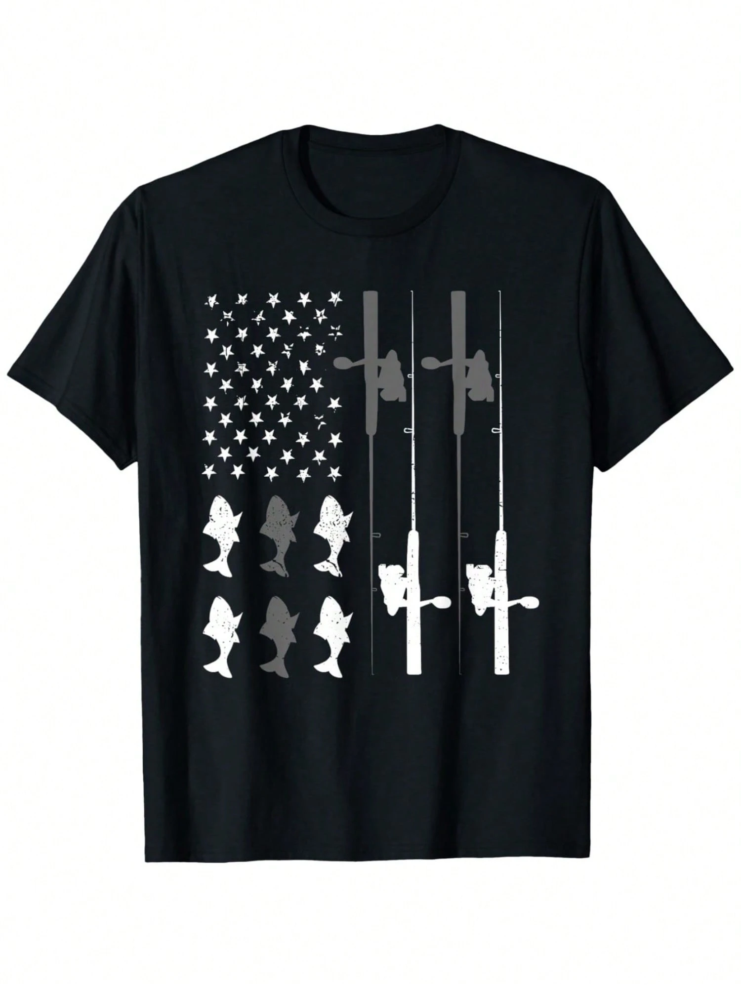 children’s wear Retro American Flag Fishing T-Shirt for Boys and Girls ...
