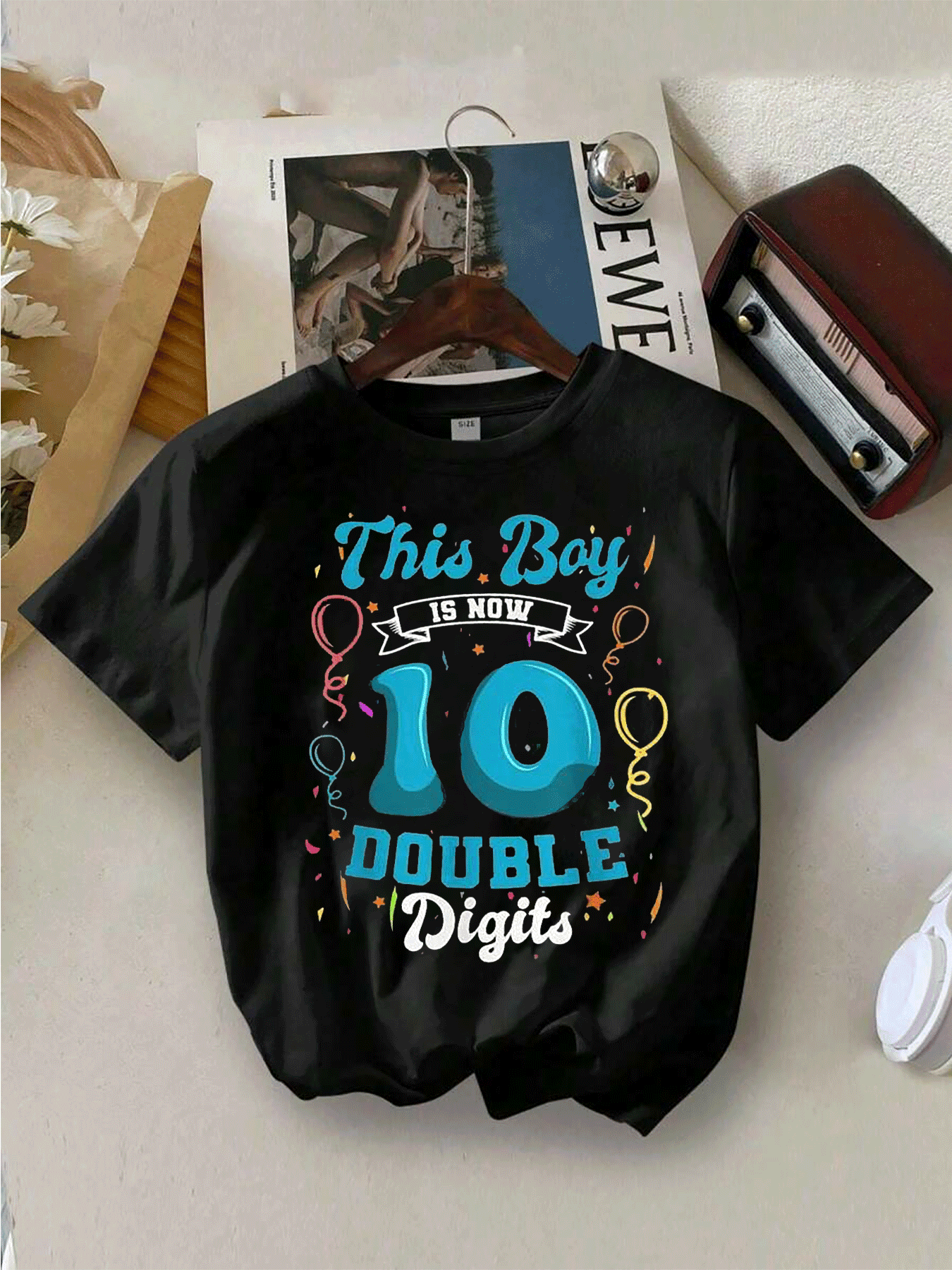 children’s wear Retro This Boy Is Now 10 Double Digits 10th Birthday ...