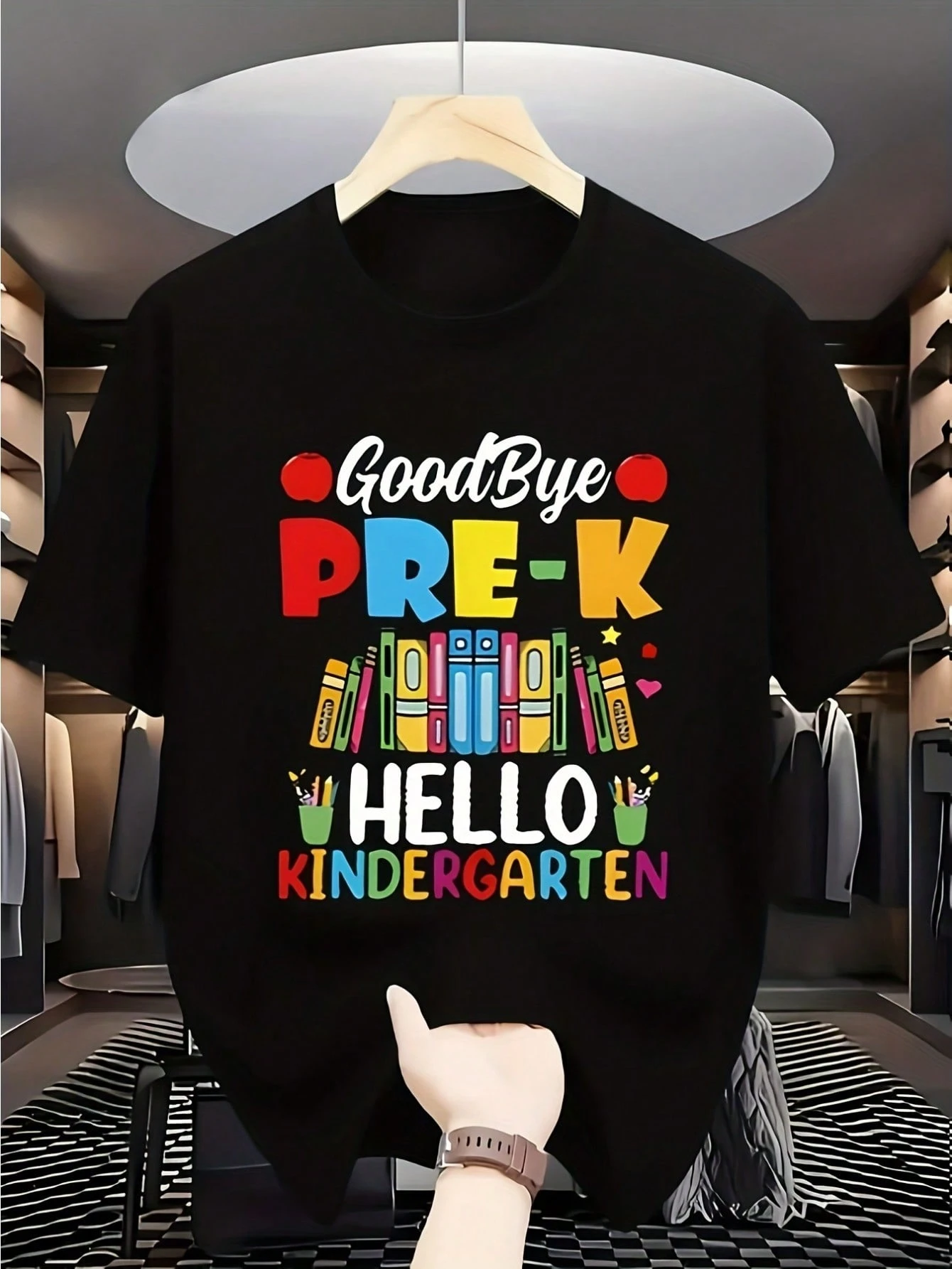 children’s wear Retro Goodbye Pre-K Hello Kindergarten Graduation Shirt ...