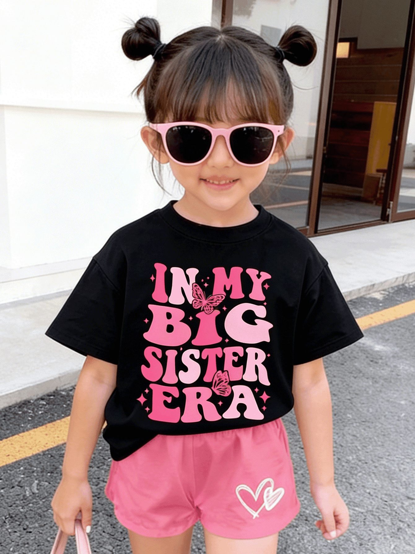 children’s wear Retro In My Big Sister Era Girls T-Shirt Cute Butterfly ...