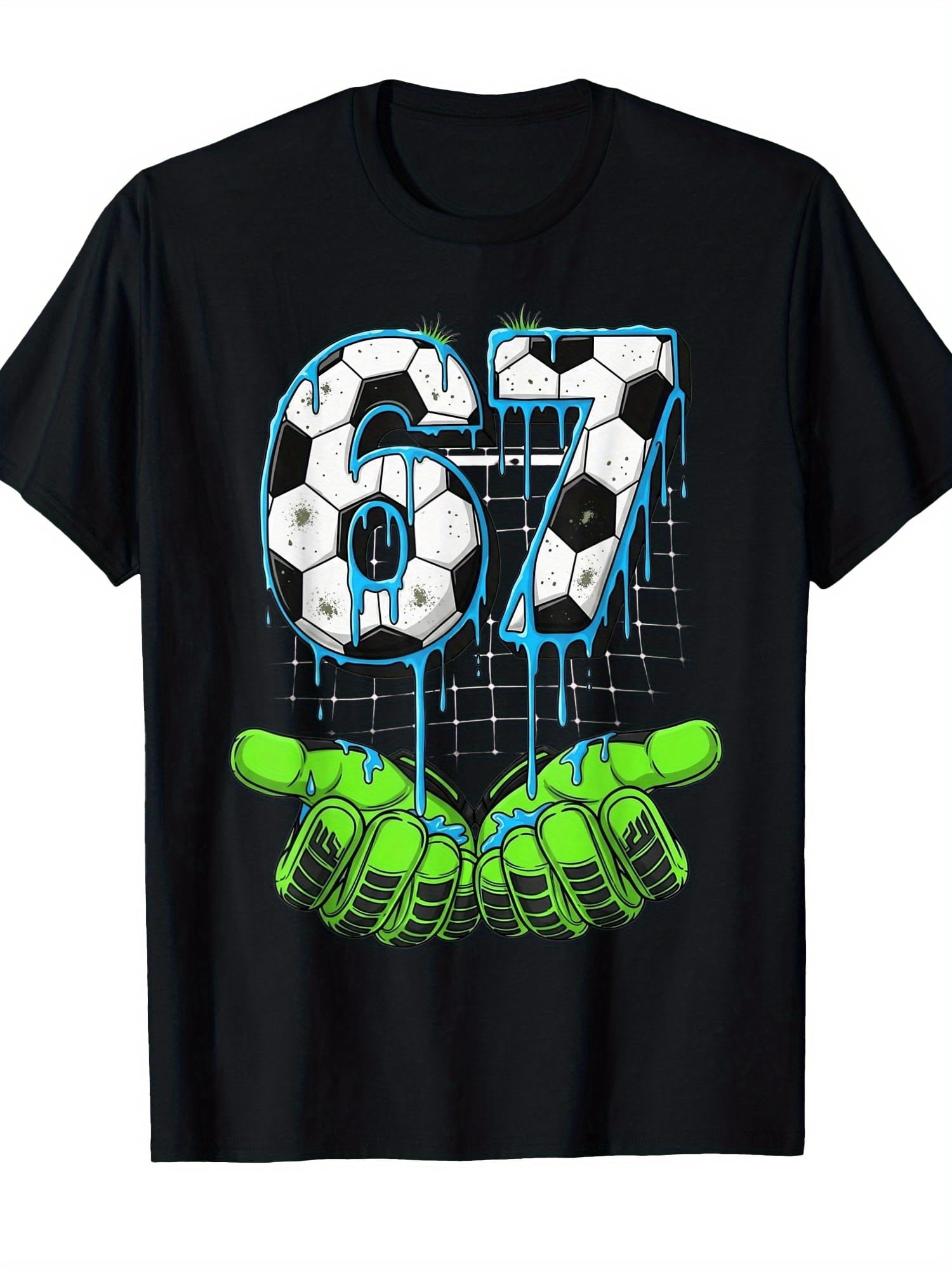 children’s wear Retro Slime Soccer Goalkeeper Gloves Number 67 Graphic ...