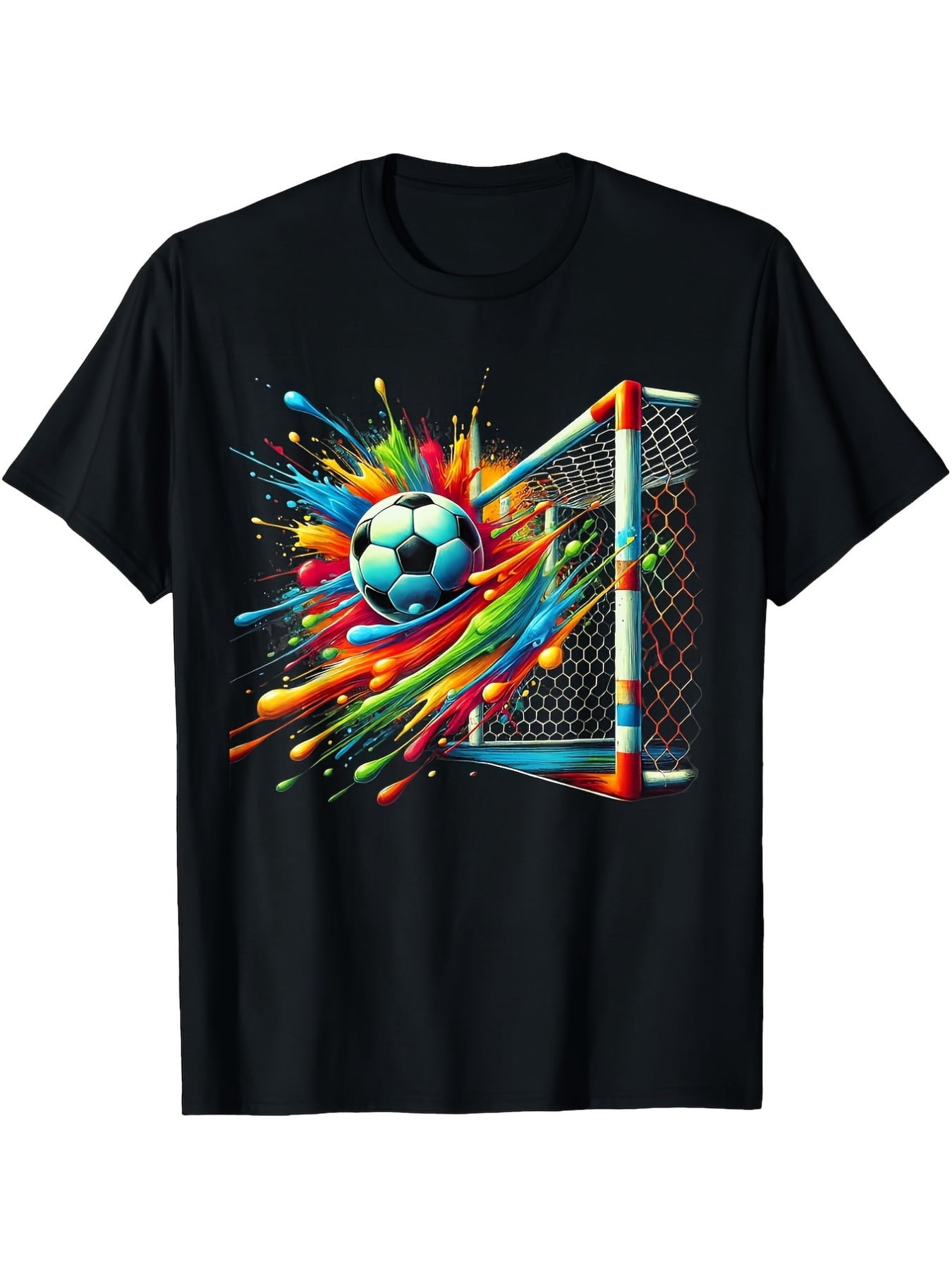 children’s wear Vibrant Colorful Soccer Ball Goal Paint Splatter ...