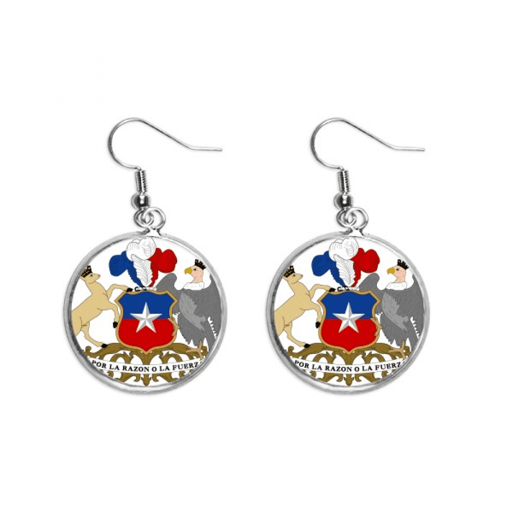 chile national emblem country ear dangle silver drop ear jewelry woman ...