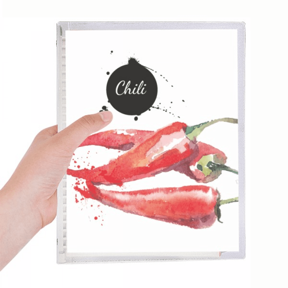 chili vegetable tasty healthy watercolor notebook loose diary ...