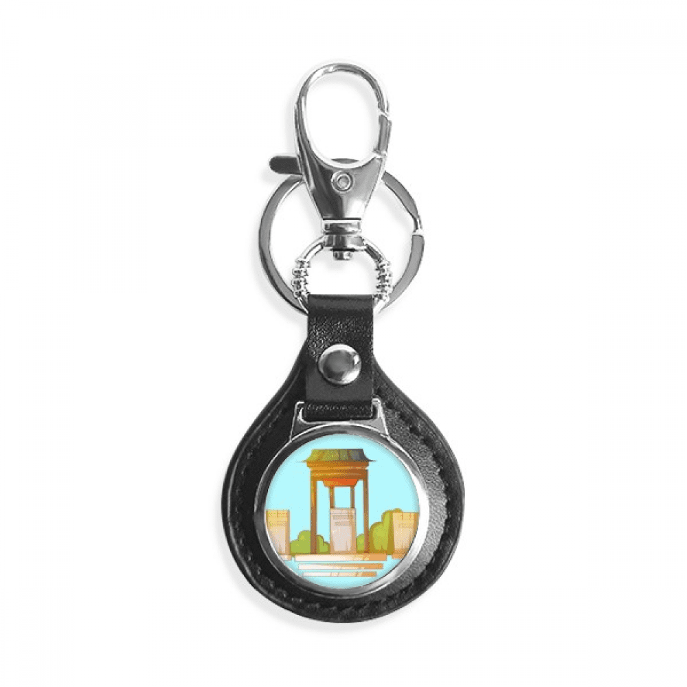 china bell pavilion bower antiquity key link chain keyholder finder ...