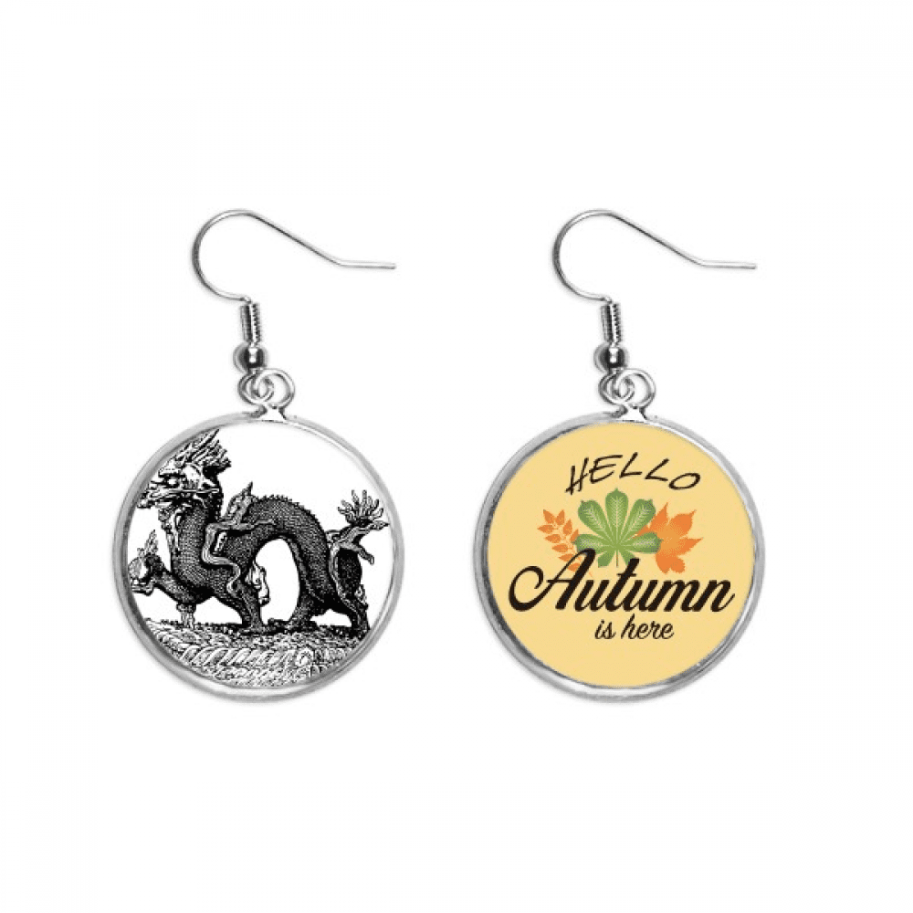 china culture qing dynasty line drawing earring dangle autumn earring ...