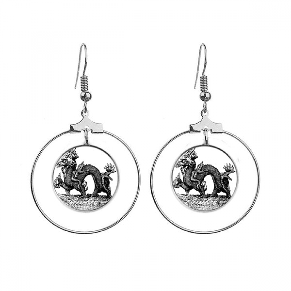 china culture qing dynasty line drawing earrings dangle hoop jewelry ...