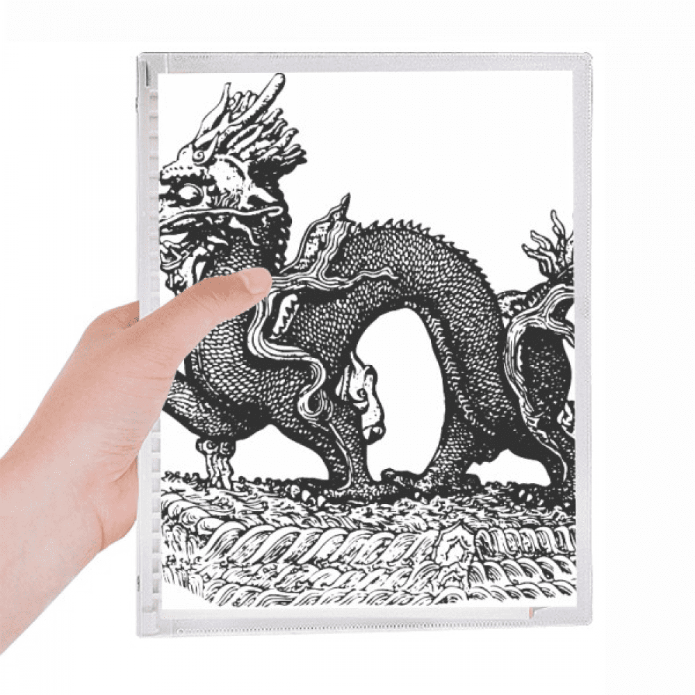 china culture qing dynasty line drawing notebook loose diary refillable ...