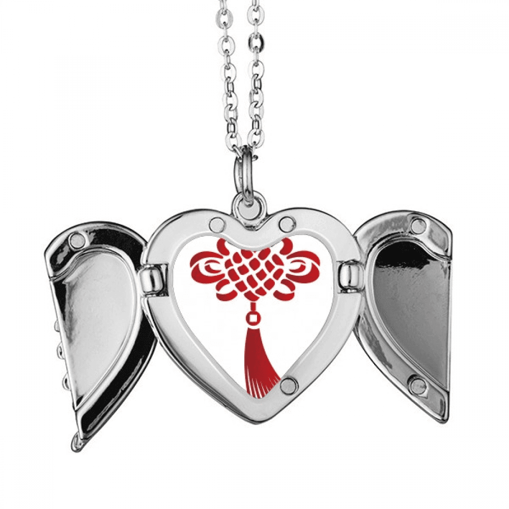 china knot red safety pattern angel wings necklpendant fashion ...