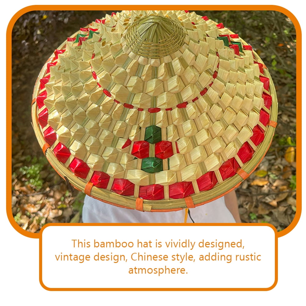 chinese bamboo hat Chinese Bamboo Woven Hat Stage Performance Bamboo ...