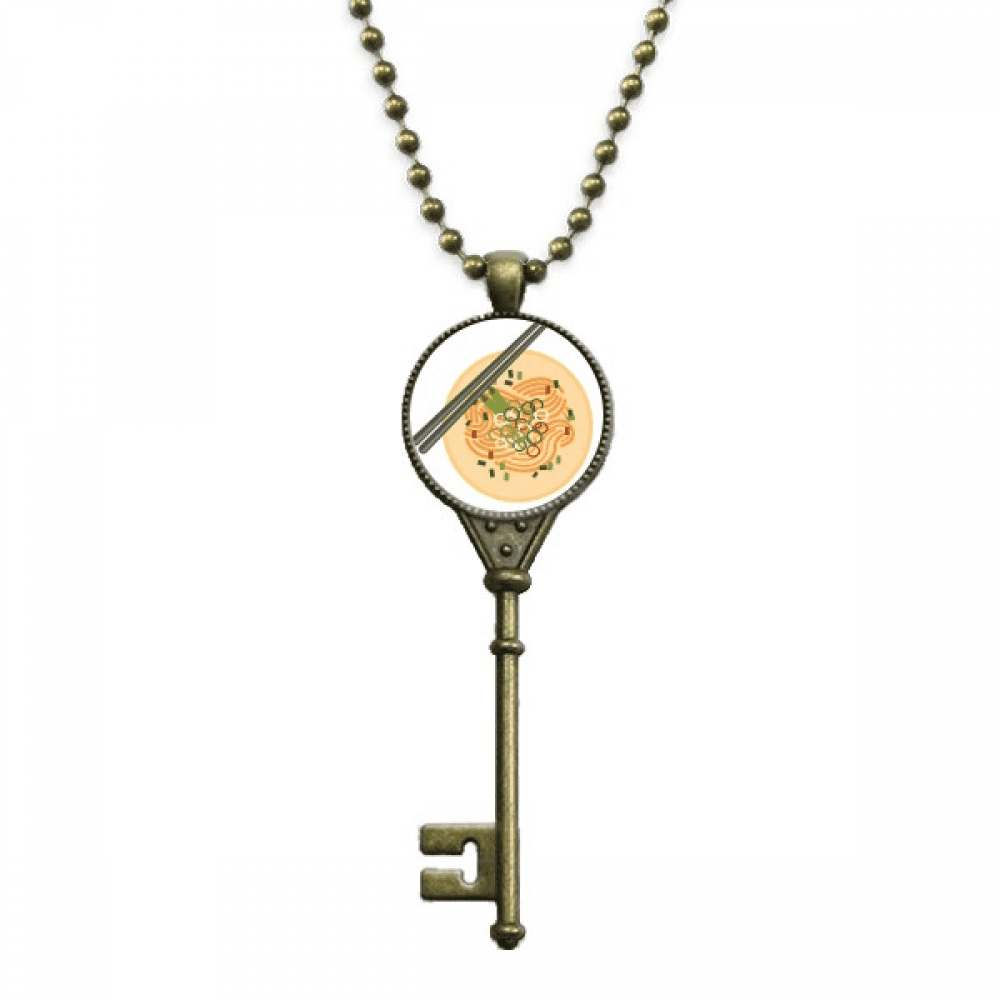 chinese dish noodle delicious food pattern key necklace pendant tray ...